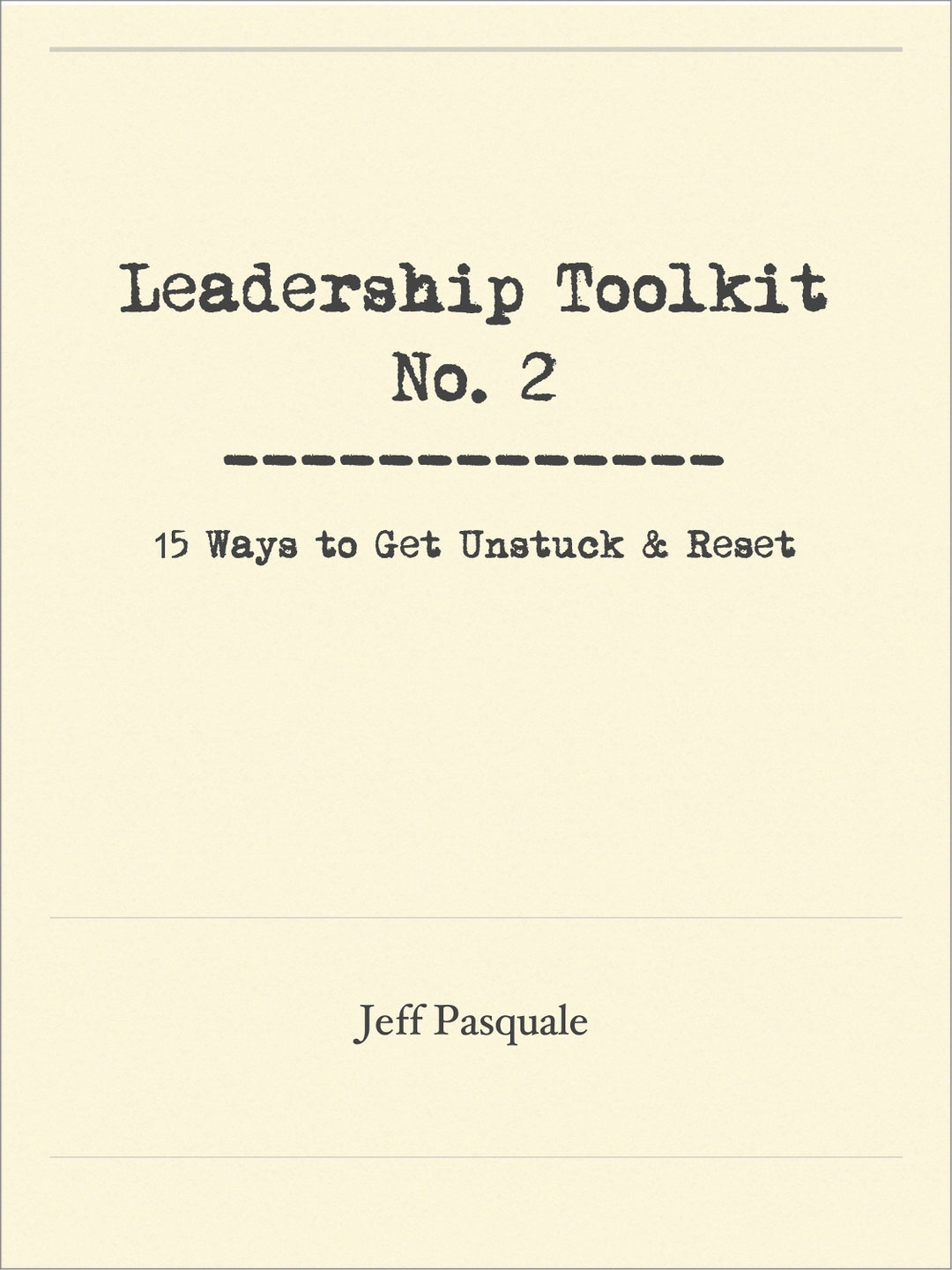 Leadership Toolkit No. 2 (15 Ways to Get Unstuck & Reset) - Etsy