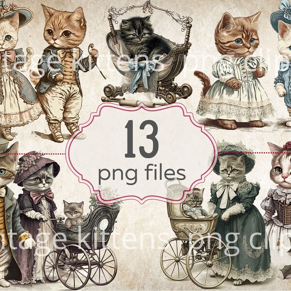 Victorian Kittens - Etsy