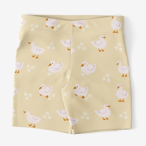Floral Duck Age Regression Cycle Shorts Agere Yellow Ducky Flower ...