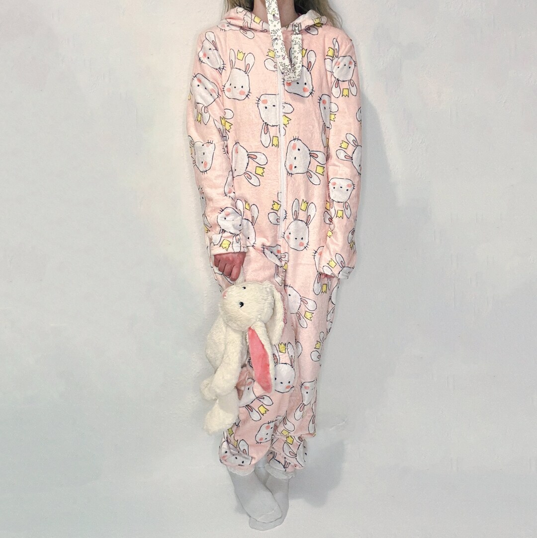 Bunny Princess Age Regression Fleece Sleepsuit Rabbit Princess ...