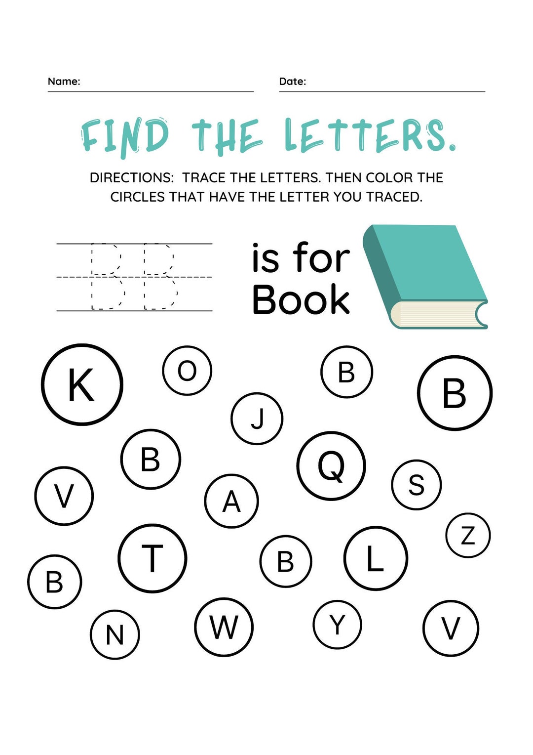 Hojas de trabajo interactivas del alfabeto para niños / Actividades de ...