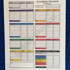 Budget by Paycheck Tracker (PRINTABLE) - Etsy