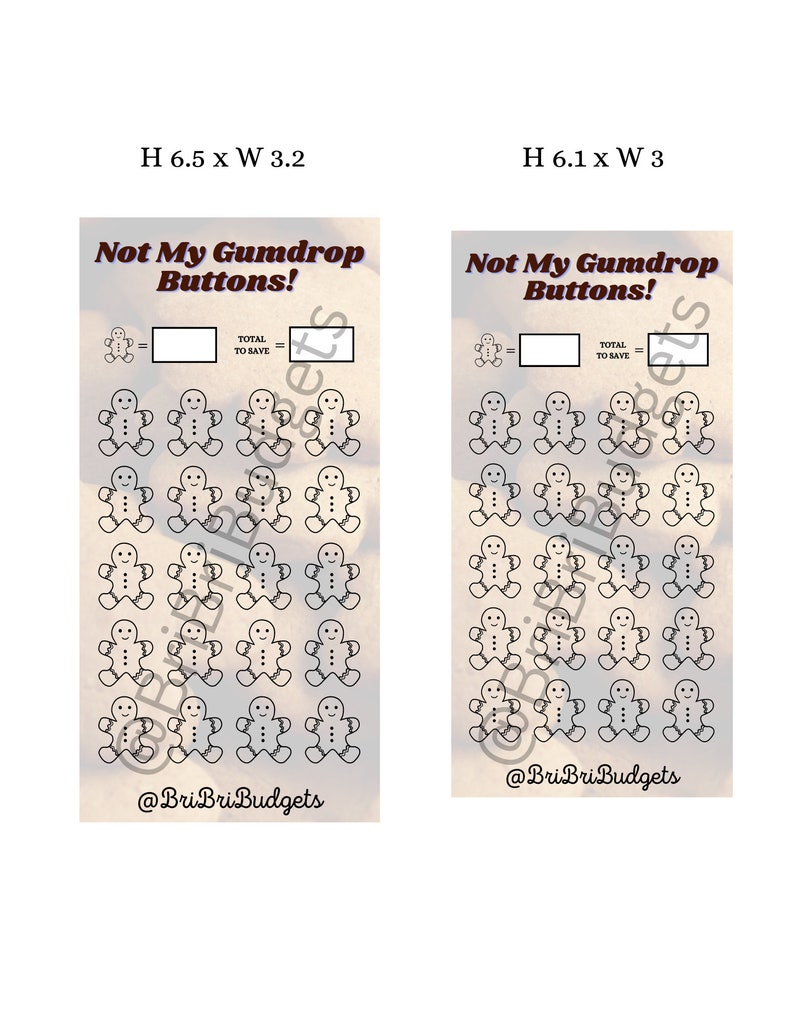 Not My Gumdrop Buttons! Savings Challenge (PRINTABLE) - Etsy