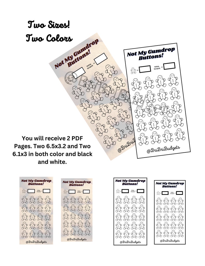 Not My Gumdrop Buttons! Savings Challenge (PRINTABLE) - Etsy