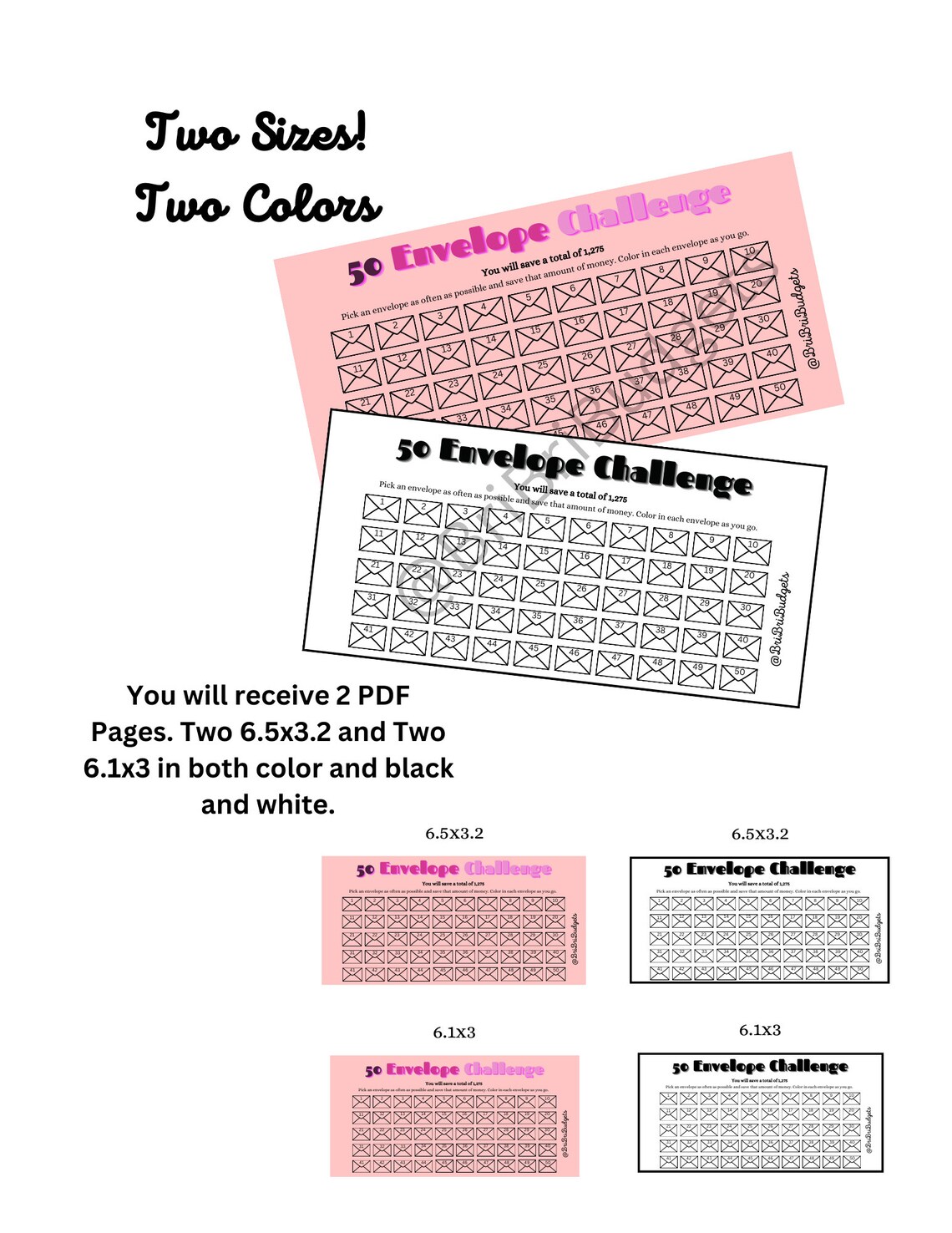 50 Envelope Savings Challenge (PRINTABLE) - Etsy UK