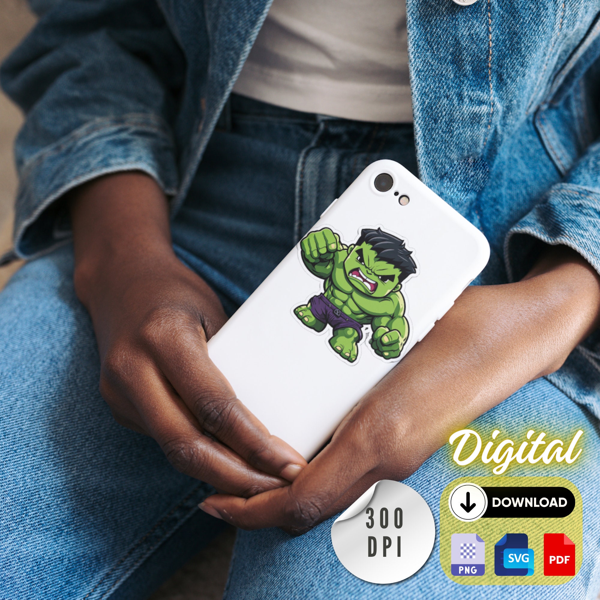 Chibi Marvel Avengers Digital Sticker Clipart Bundle Ironman Hulk ...