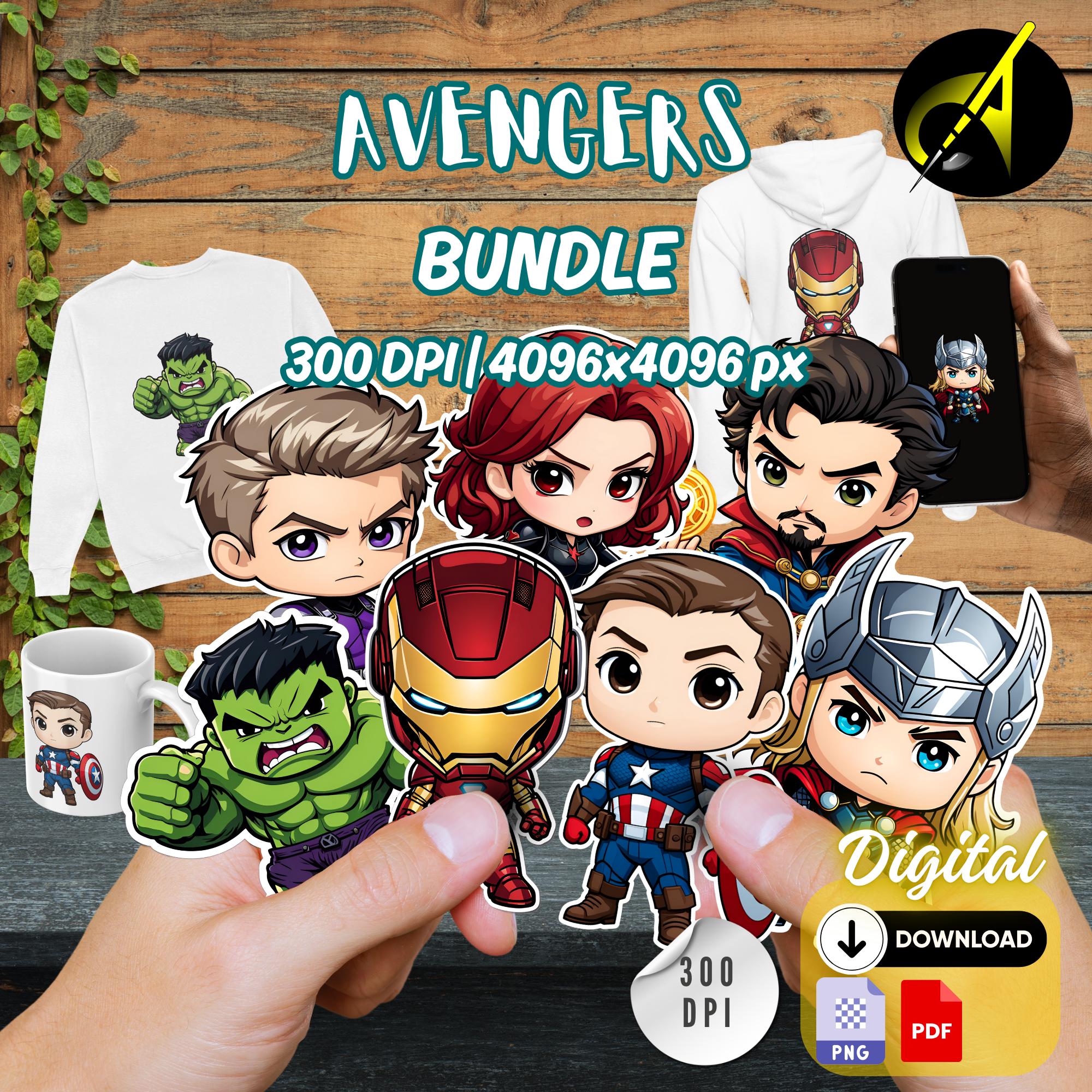 Superhero Clipart Bundle, PNG and SVG Files for Cricut, DIY T-shirts ...