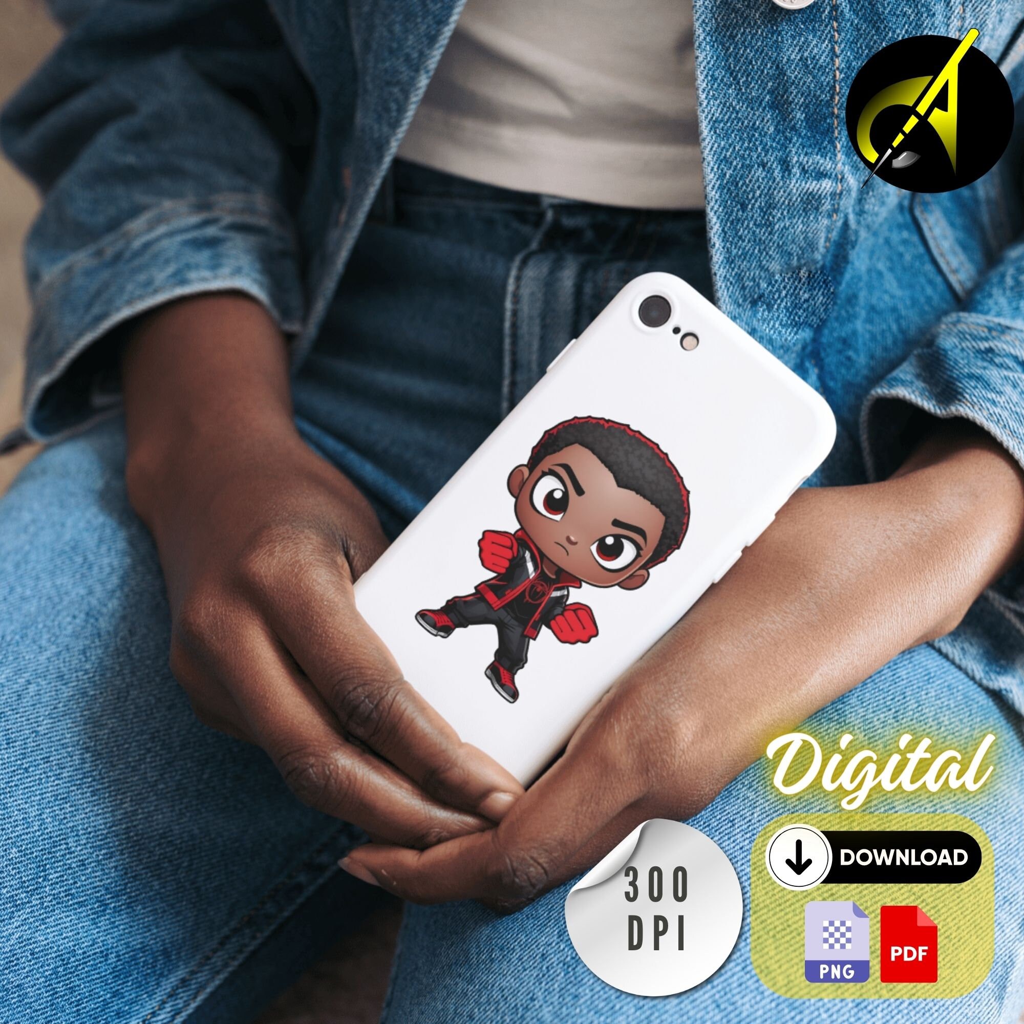 Chibi Spiderverse Digital Clipart Bundle Spiderman Peter Tobey Andrew ...