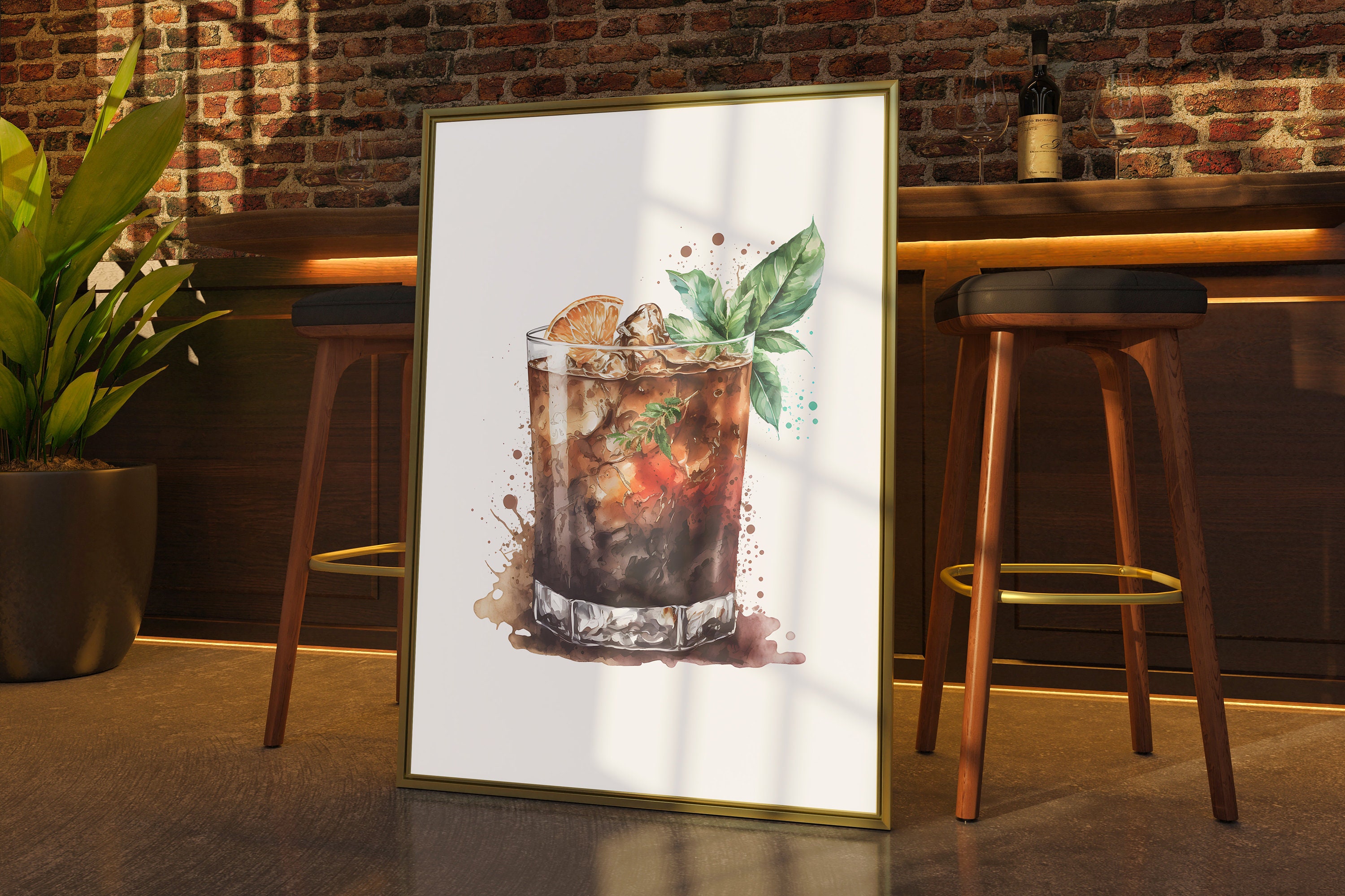 Rum & Coke Printable Wall Art, Cocktail Digital Print, Digital Download ...