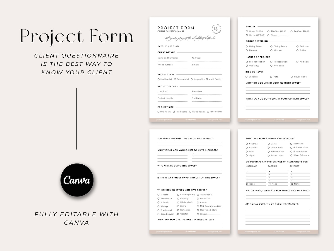 Interior Designer Client Contract Template, 9 Editable Designer ...