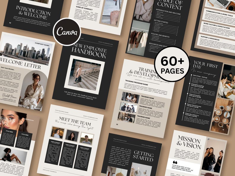 Employee Handbook Template, Training Manual, Employee Onboarding Guide ...