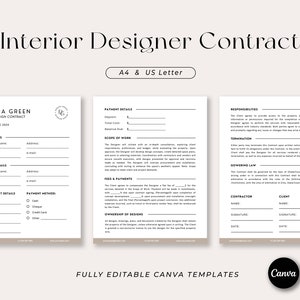 Interior Designer Client Contract Template, Service Contract ...