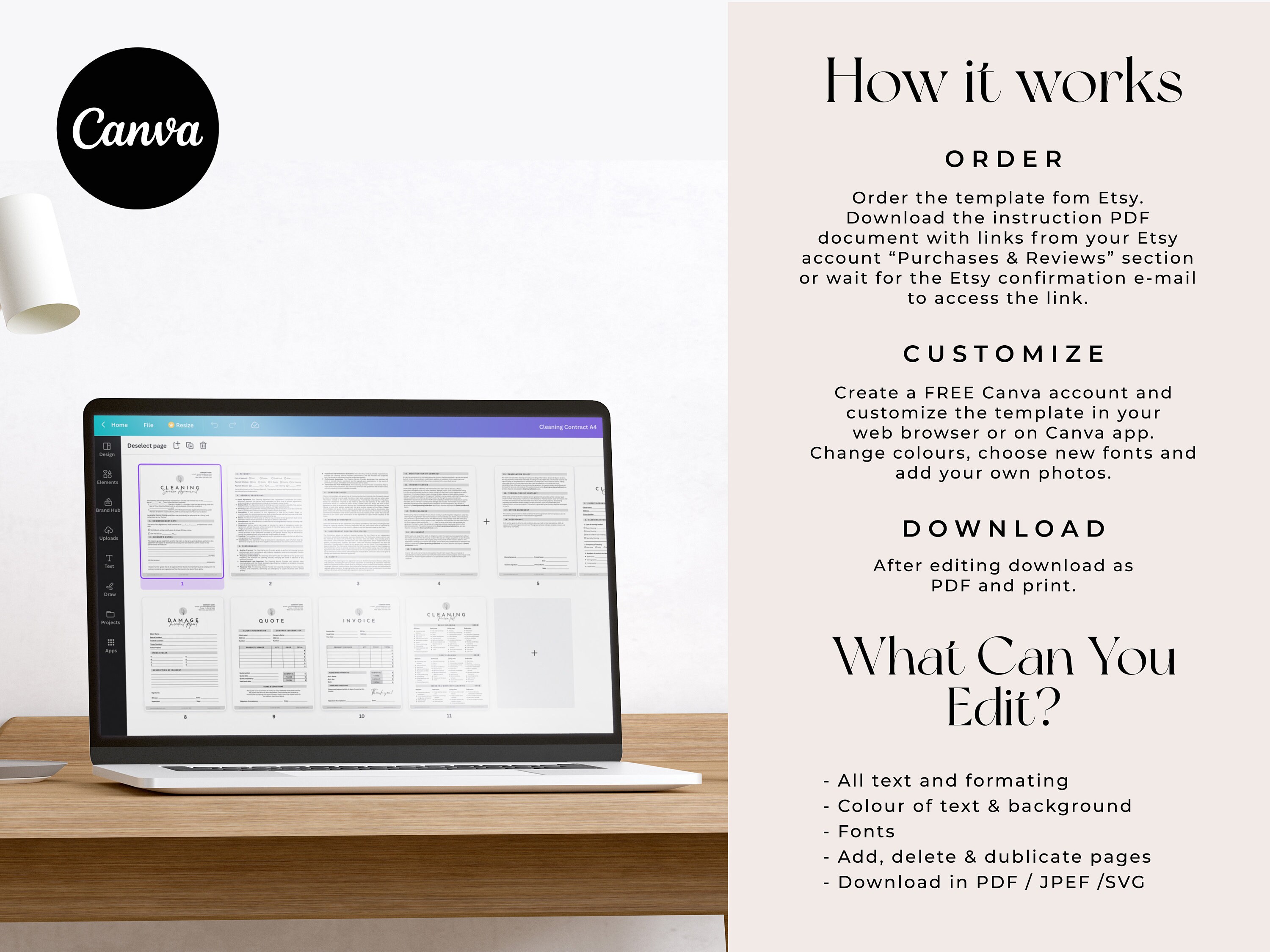 Interior Designer Client Contract Template, Service Contract ...