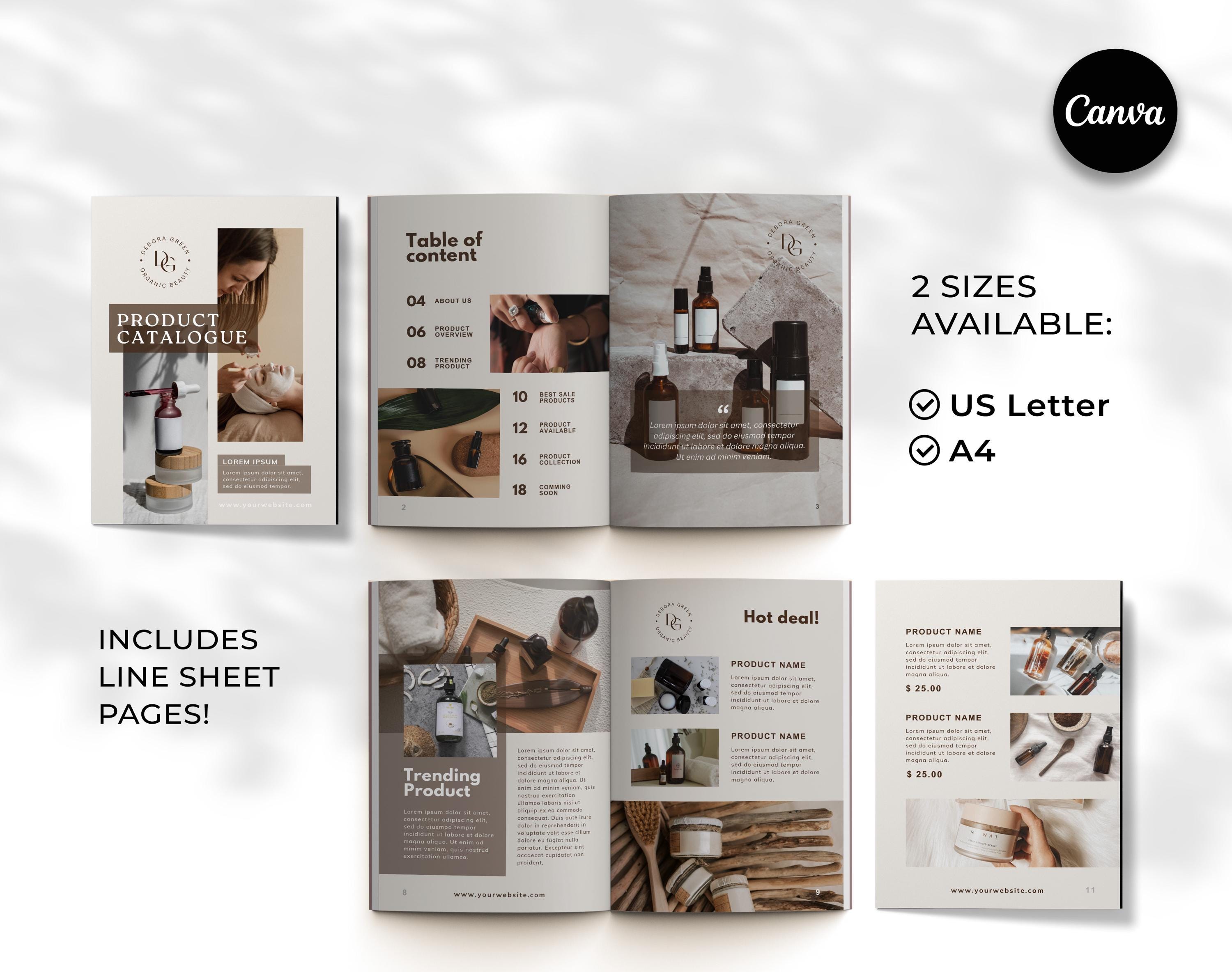 Wholesale Line Sheet Template, Business Catalog Template, Selfcare ...
