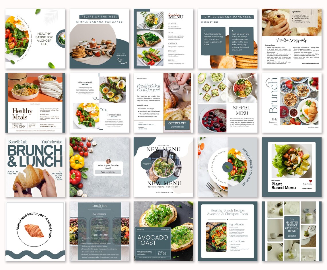 Food Instagram Posts, Healthy Eating Recipe Branding, Dietician ...