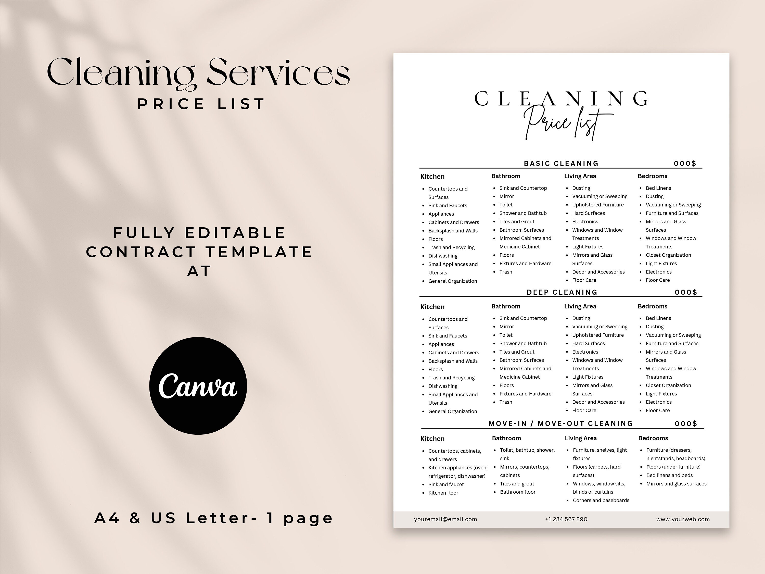 Cleaning Services BUNDLE 6 Editable Cleaning Business Forms - Etsy