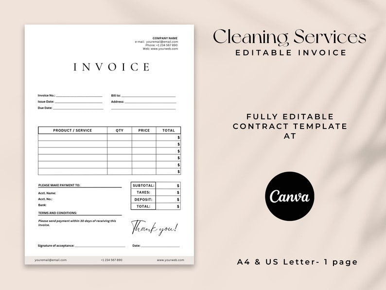 Cleaning Services BUNDLE, 6 Editable Cleaning Business Forms, Agreement ...