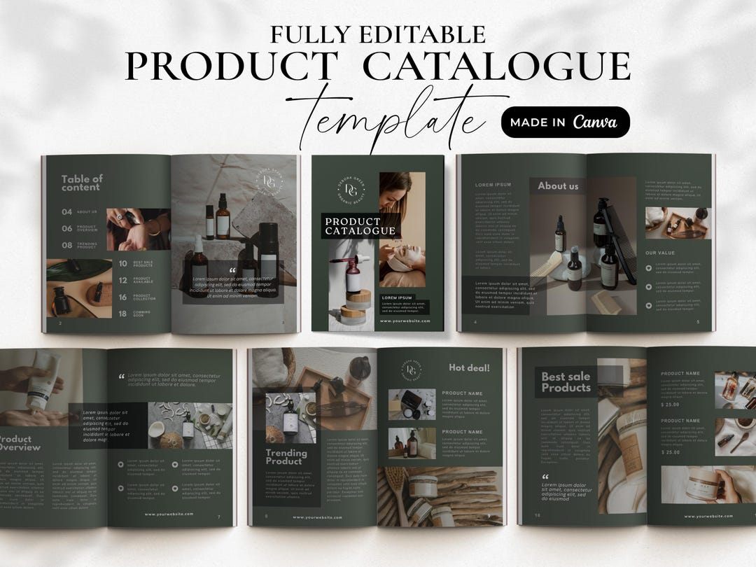 Product Catalogue Template, Wholesale Line Sheet Template, Skincare ...