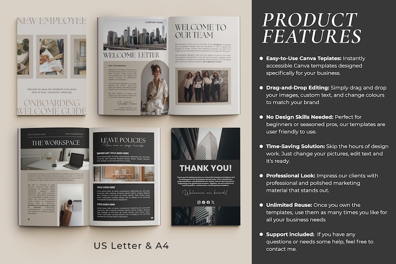 Employee Handbook Template, Training Manual, Employee Onboarding Guide ...