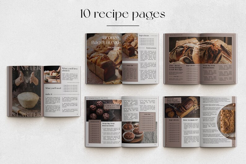 Cookbook Template Editable Recipe Book Template Printable Recipe Ebook ...