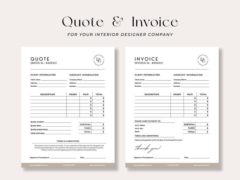 Interior Designer Client Contract Template, Service Contract ...