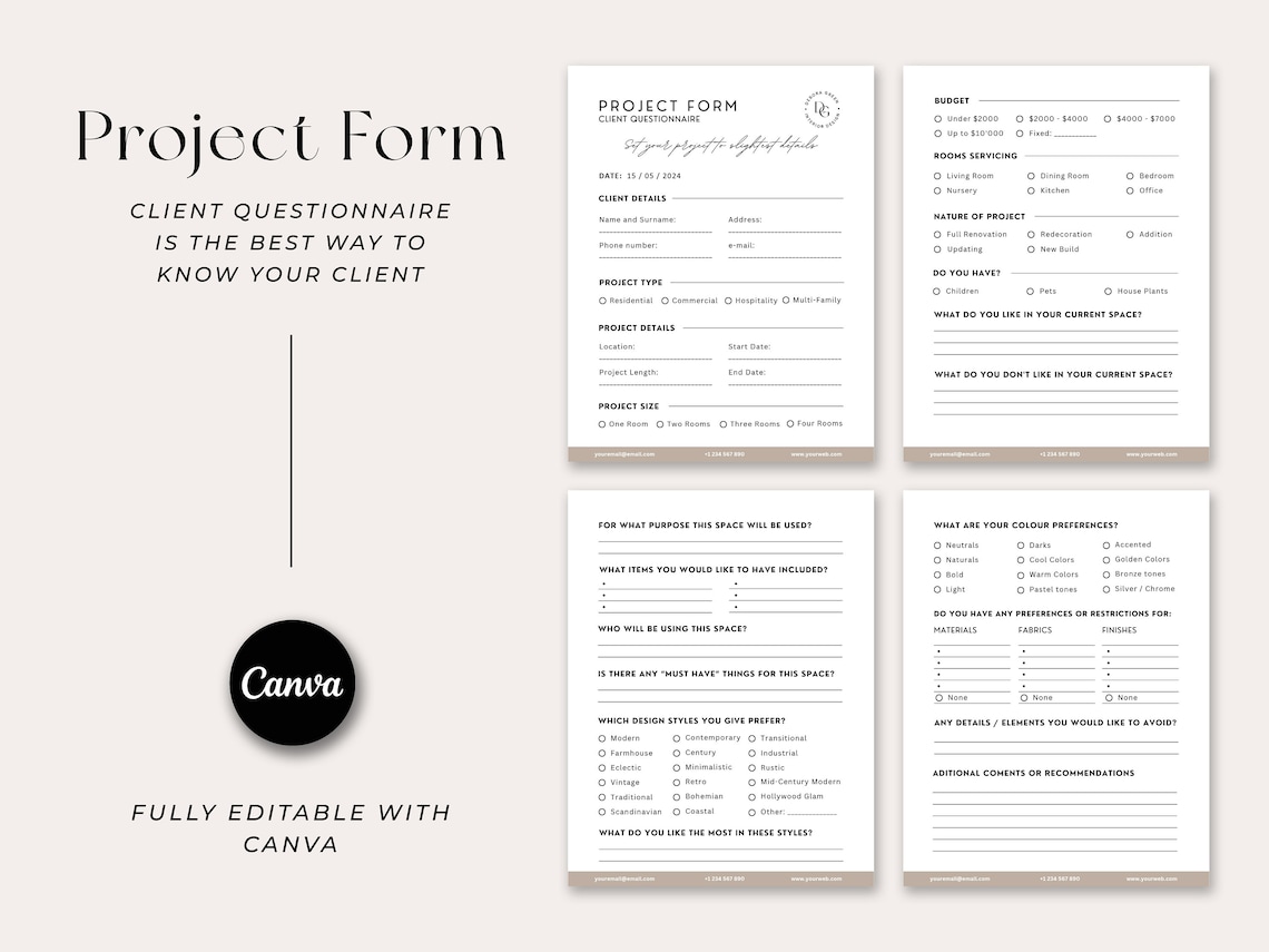 Interior Designer Client Contract Template, Service Contract ...