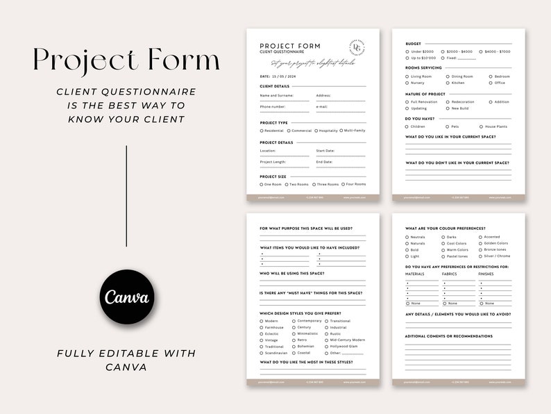 Interior Designer Client Contract Template, Service Contract ...
