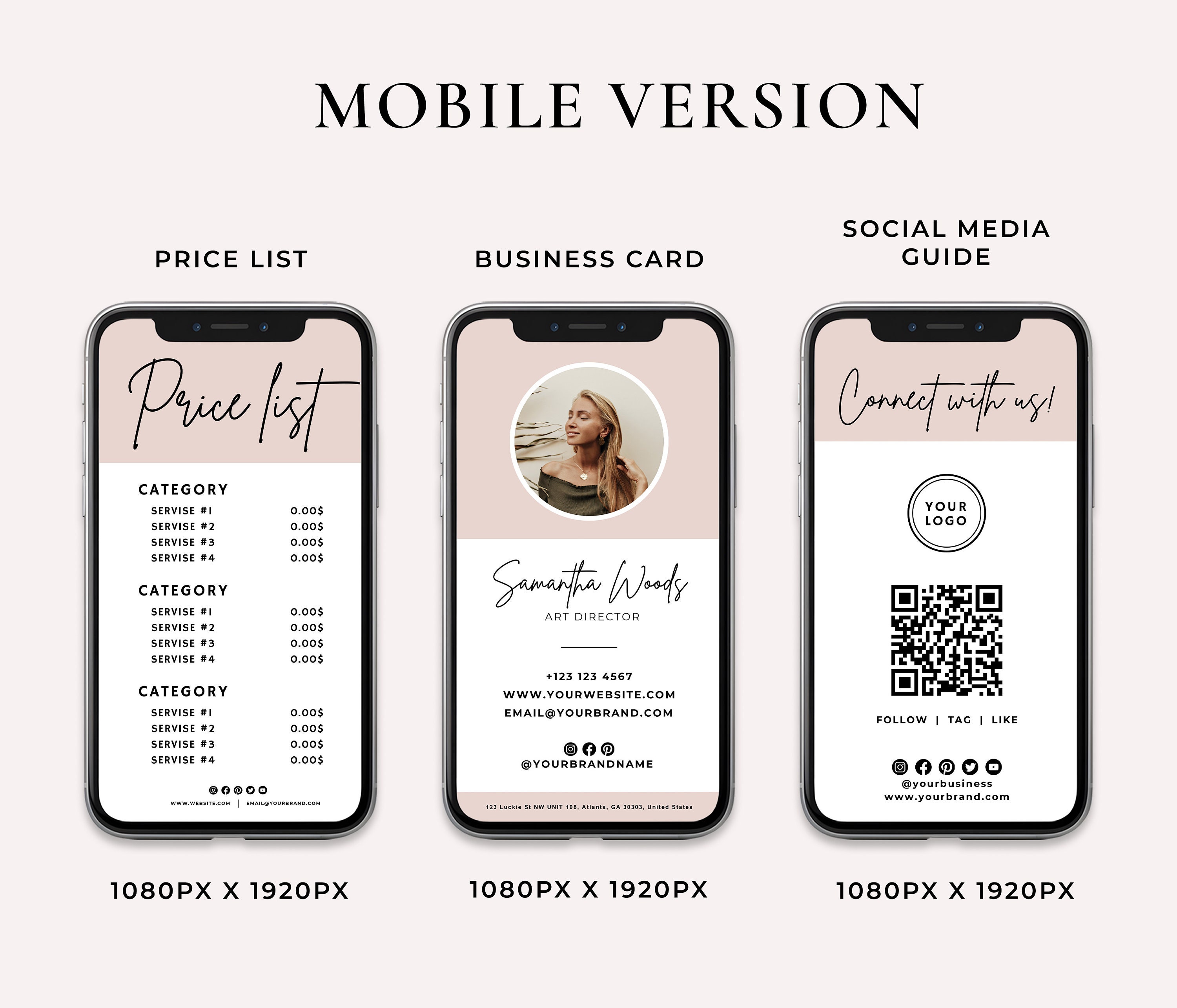 Small Business Branding Kit Bundle, Invoice Template, Order Form, Price ...