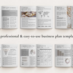 Small Business Plan Template, Editable Business Planner, Canva Template ...