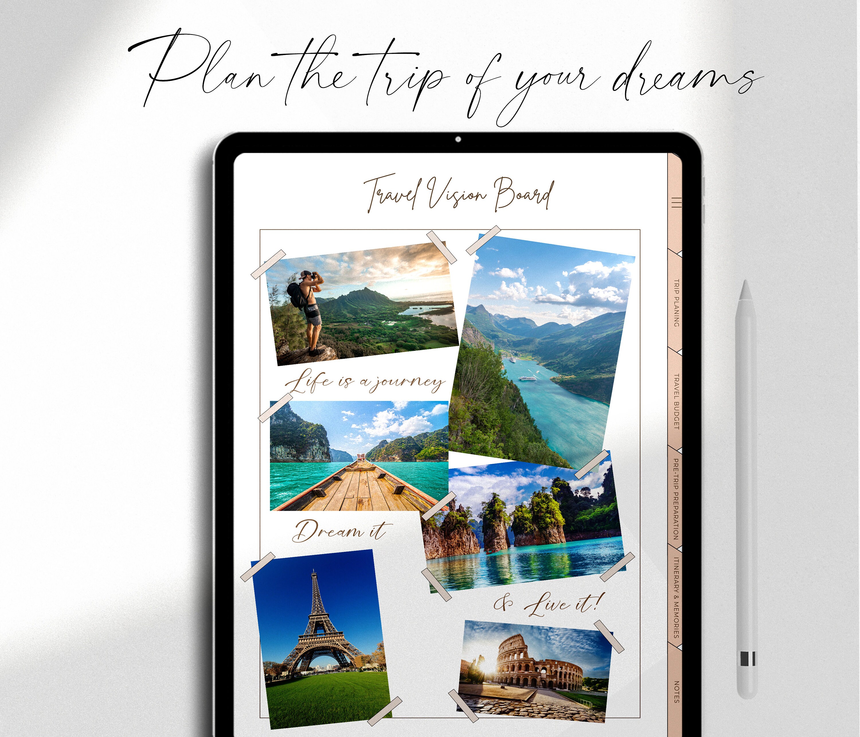 Digital Travel Journal | Travel Planner | Trip Planner, Vacation ...