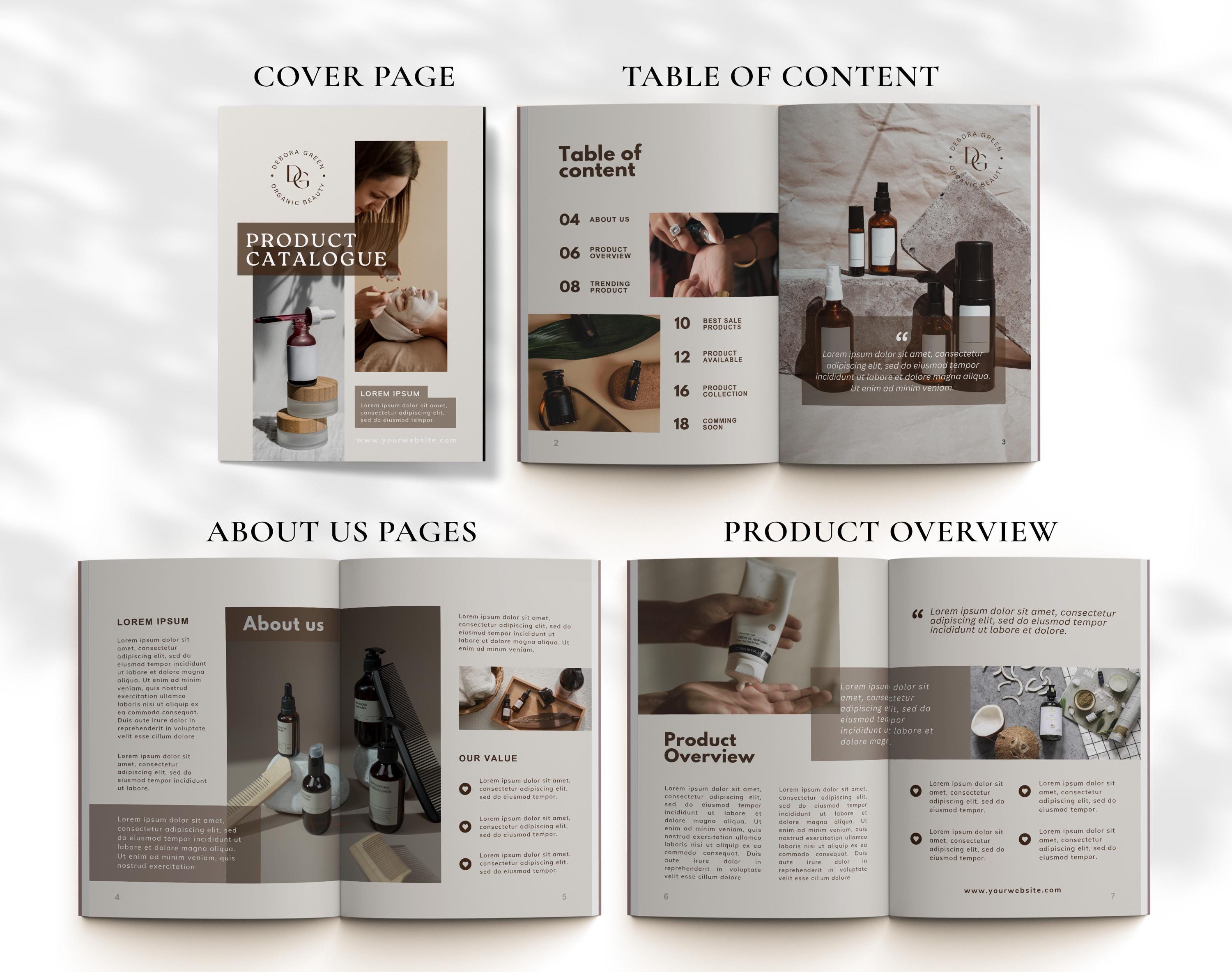 Wholesale Line Sheet Template, Business Catalog Template, Selfcare ...