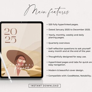 2025 Digital Planner iPad Planner Daily, Weekly & Monthly Planner 2025 ...