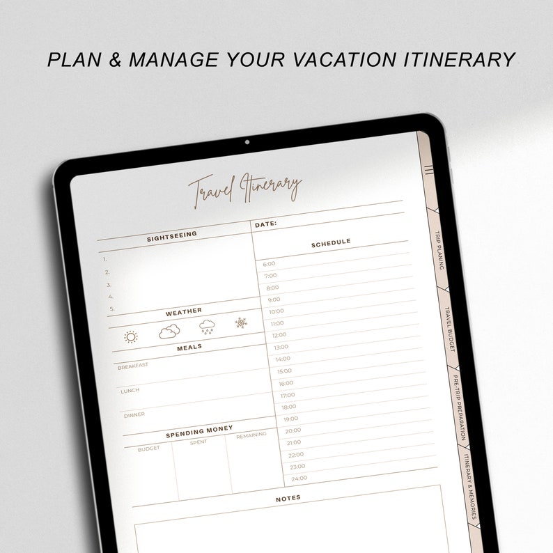 Digital Travel Journal | Travel Planner | Trip Planner, Vacation ...