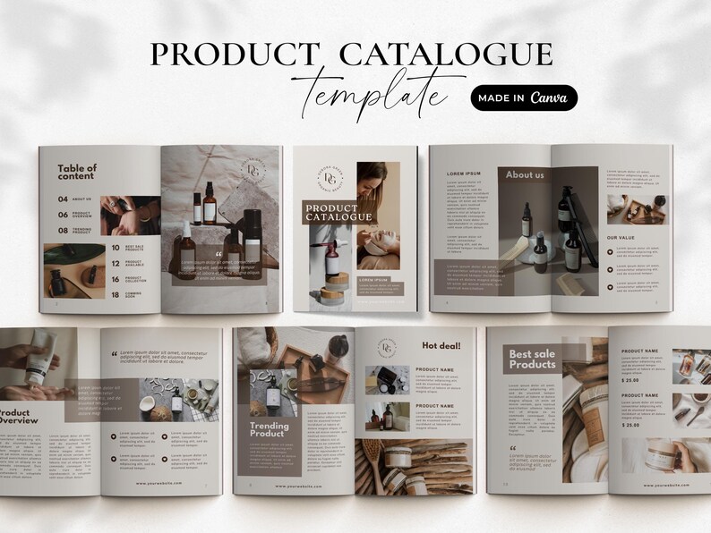 Wholesale Line Sheet Template, Business Catalog Template, Selfcare ...