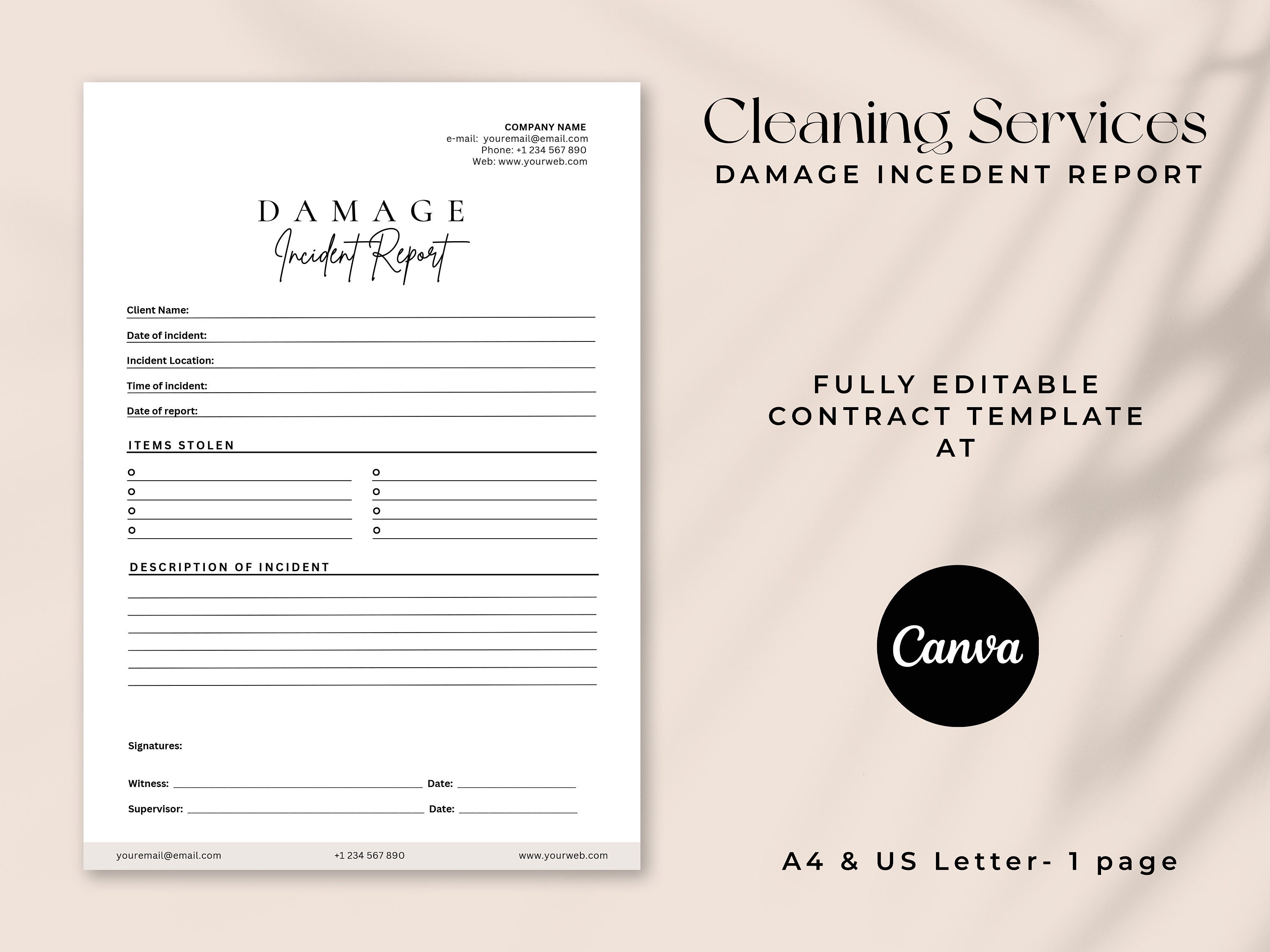 Cleaning Services BUNDLE 6 Editable Cleaning Business Forms - Etsy