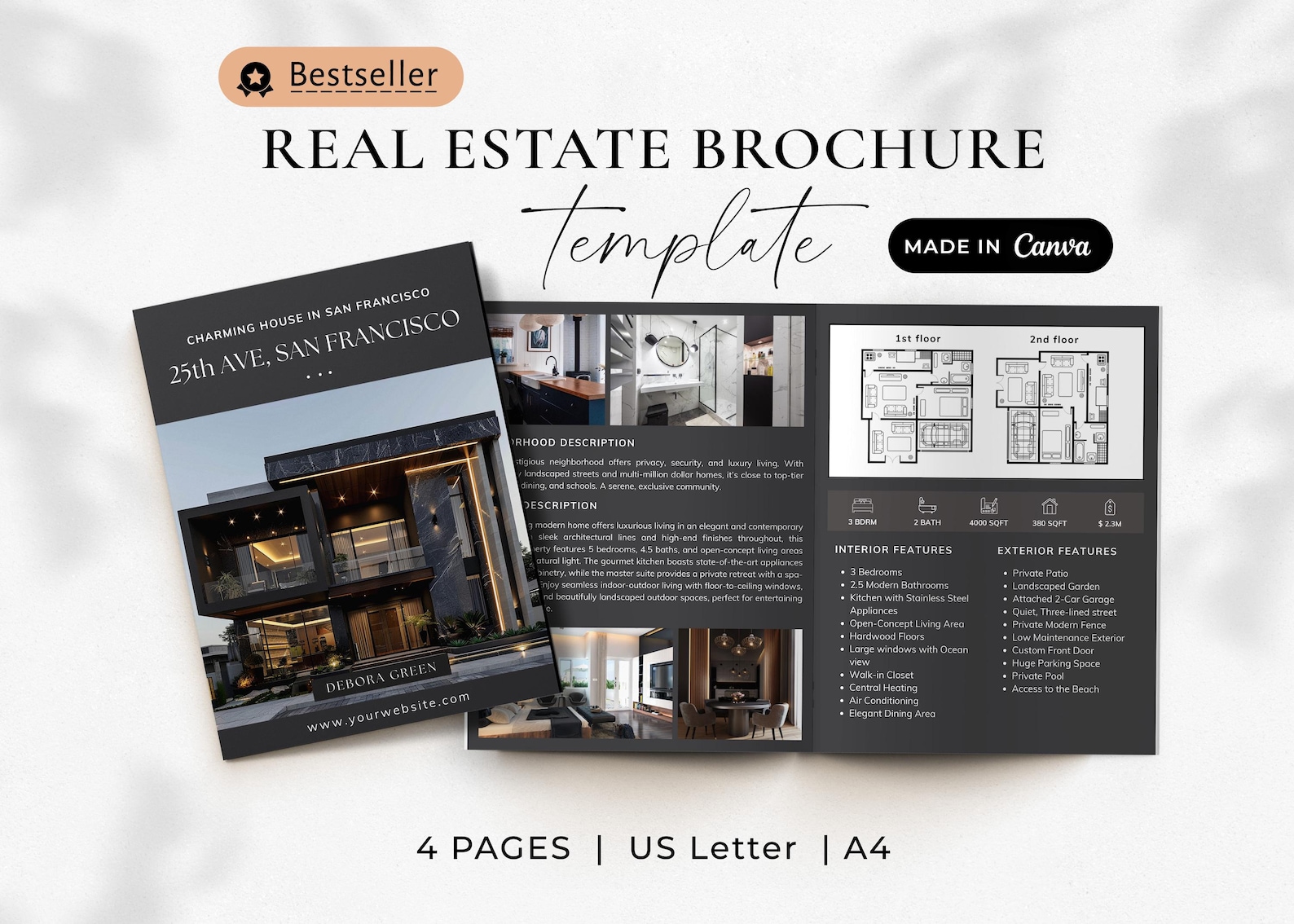 Real Estate Brochure, Luxury Listing Brochure, Property Brochure ...