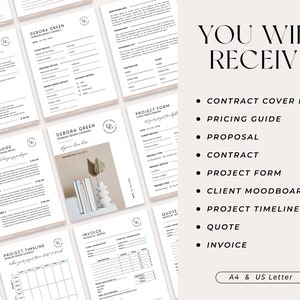 Interior Designer Contract Template, Editable Service Contract ...