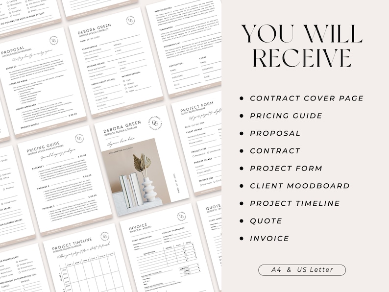 Interior Designer Client Contract Template, 9 Editable Designer ...