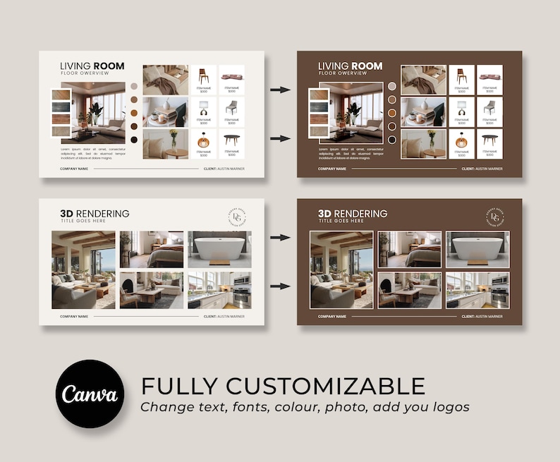 Interior Design Presentation Template, Project Proposal Templates ...