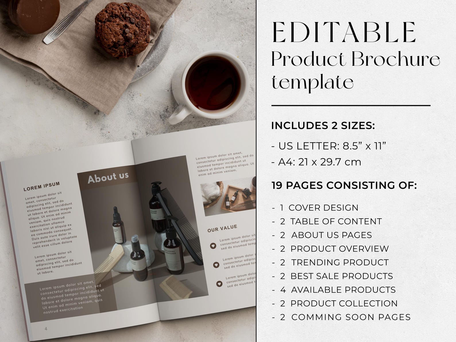 Wholesale Line Sheet Template, Business Catalog Template, Selfcare ...