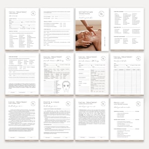 Facial Treatment Forms, Editable Esthetician Templates, Printable ...