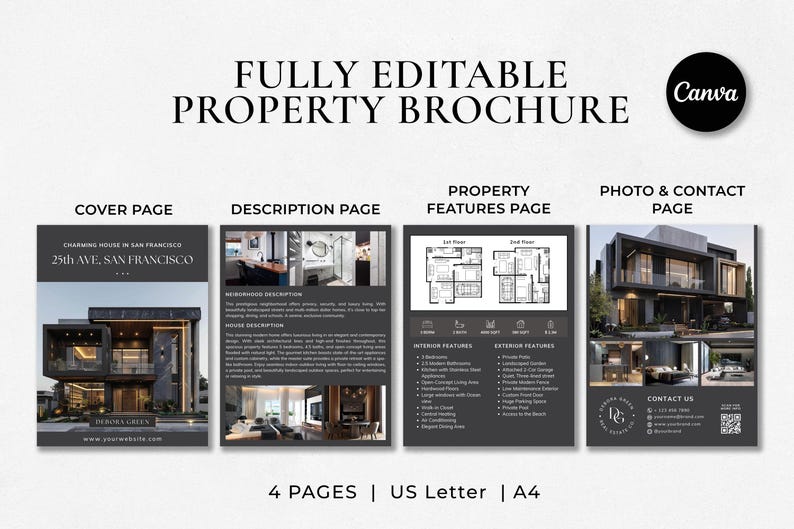 Real Estate Brochure, Luxury Listing Brochure, Property Brochure ...