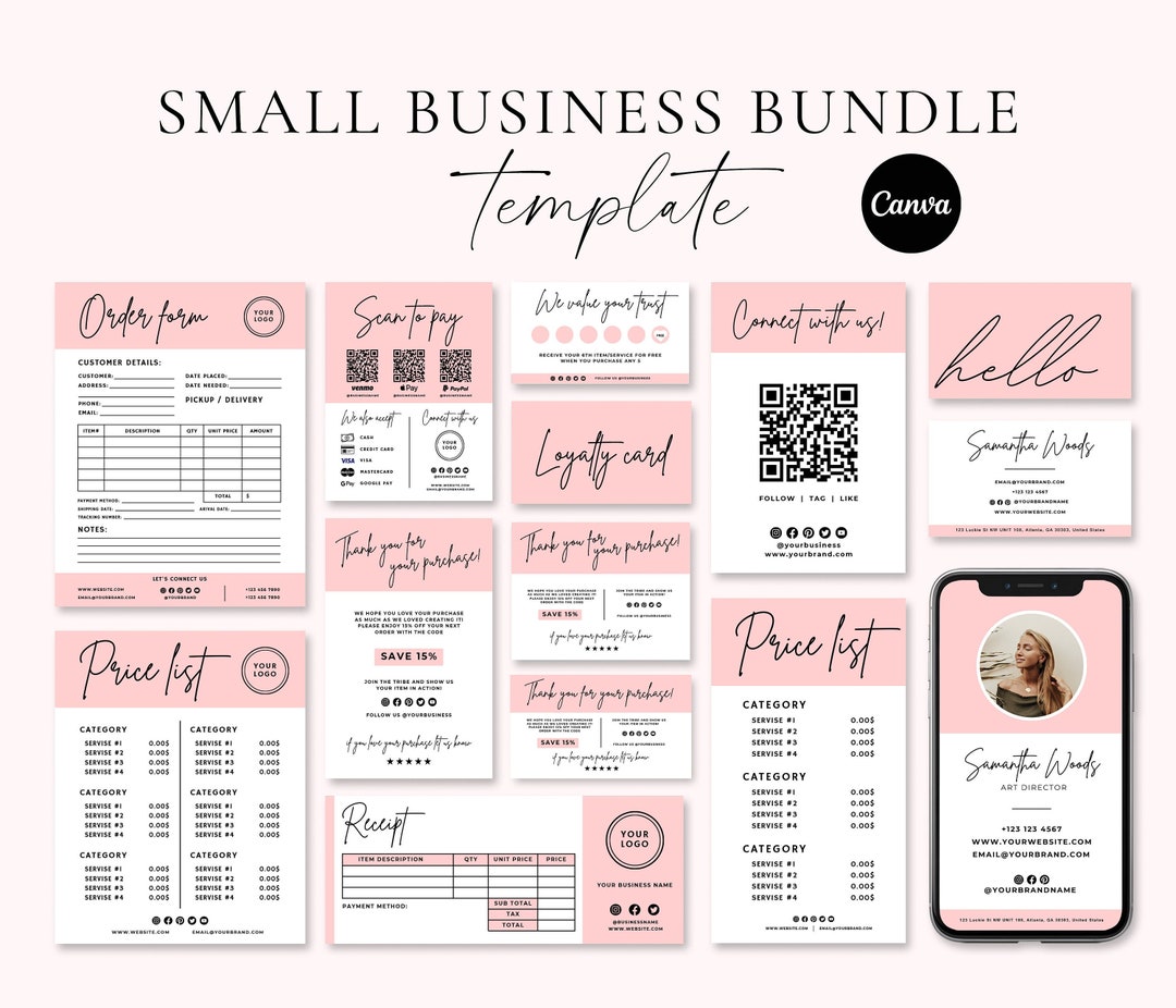 Small Business Branding Kit, Invoice Template, Order Form, Price List ...
