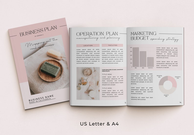 Editable Business Plan Template, Printable Business Planner, Business ...