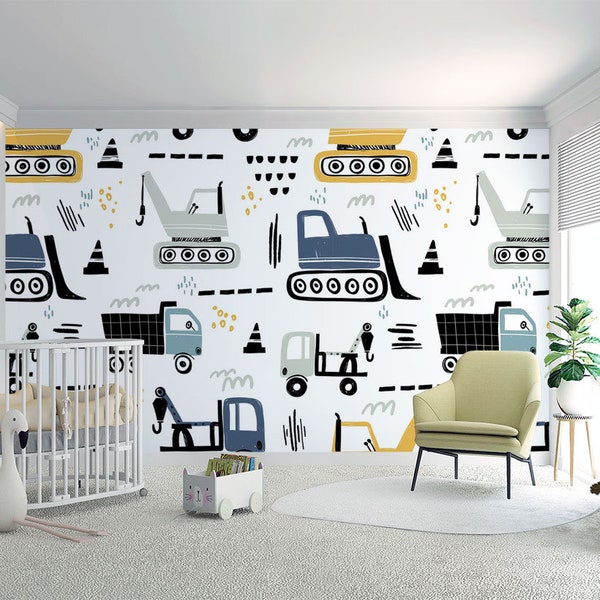 Construction Wallpaper - Etsy