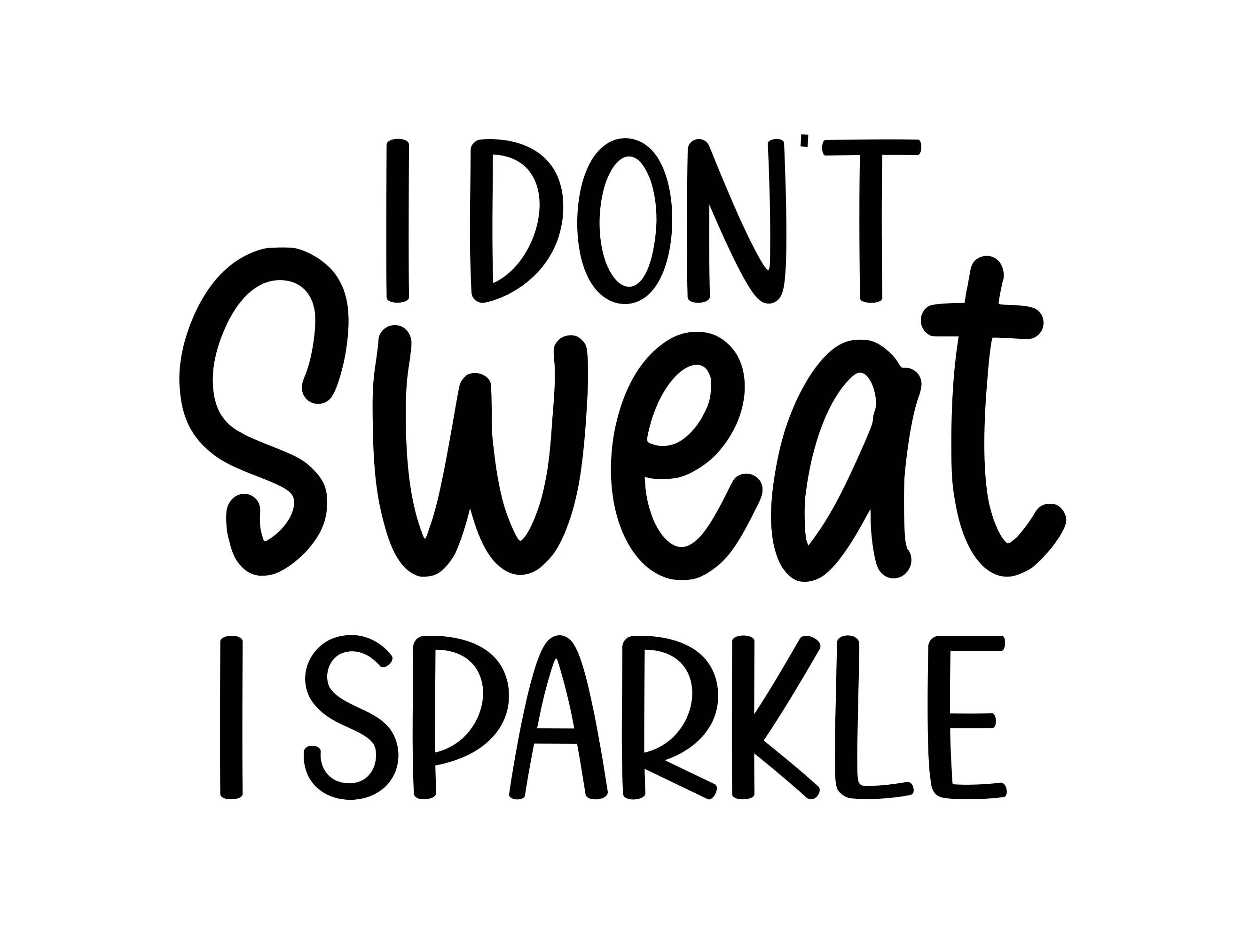 I Don't Sweat I Sparkle Svg, Png, Dxf, Eps Gym Motivation Svg Cut File ...