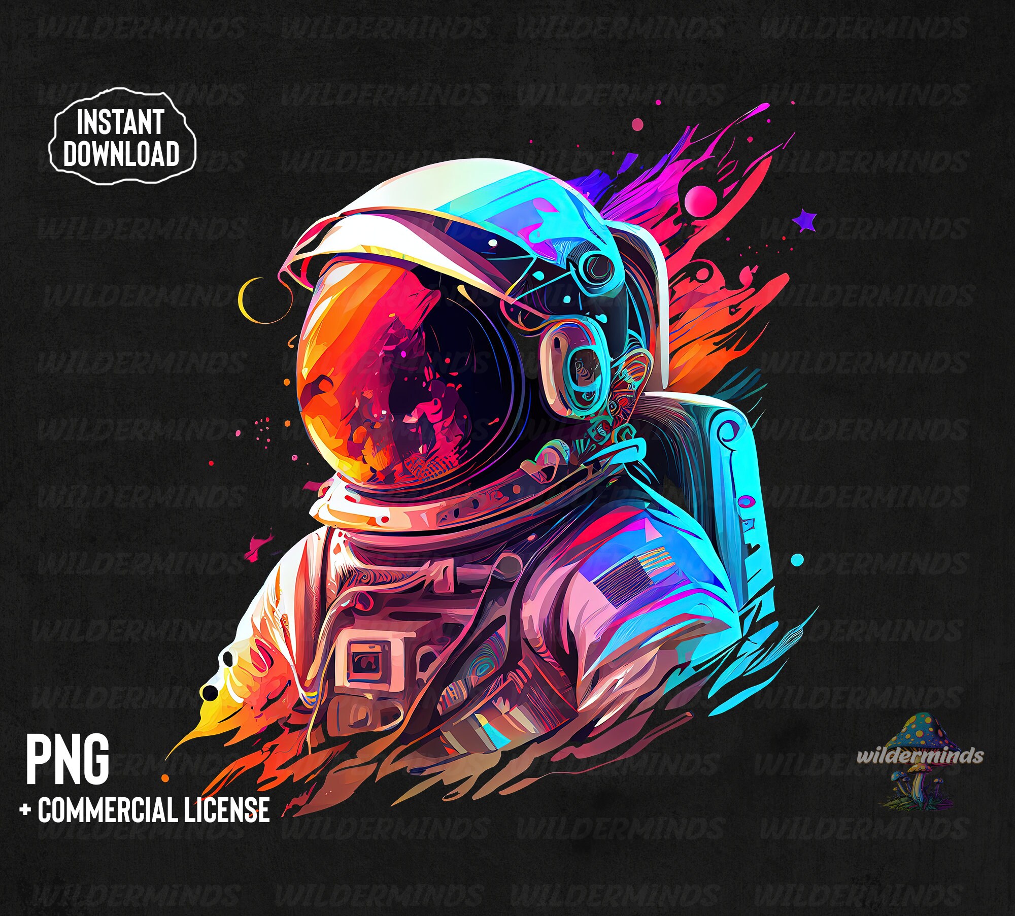 Trippy Astronaut Art