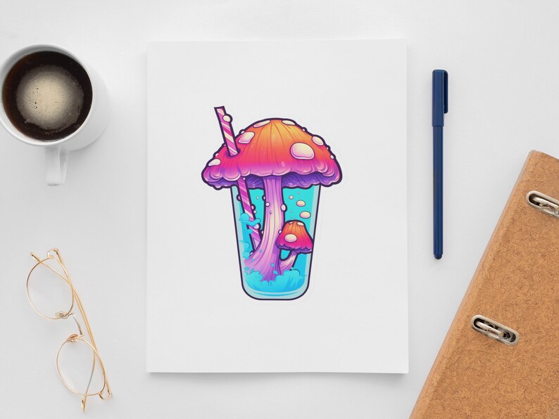 Trippy Drink Digital Sticker Clipart Bundle Download for Commercial Use ...