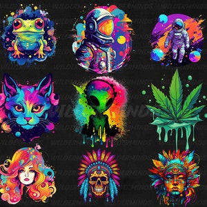 Trippy Sublimation Bundle, Psychedelic SVG Bundle, Trippy T Shirt ...