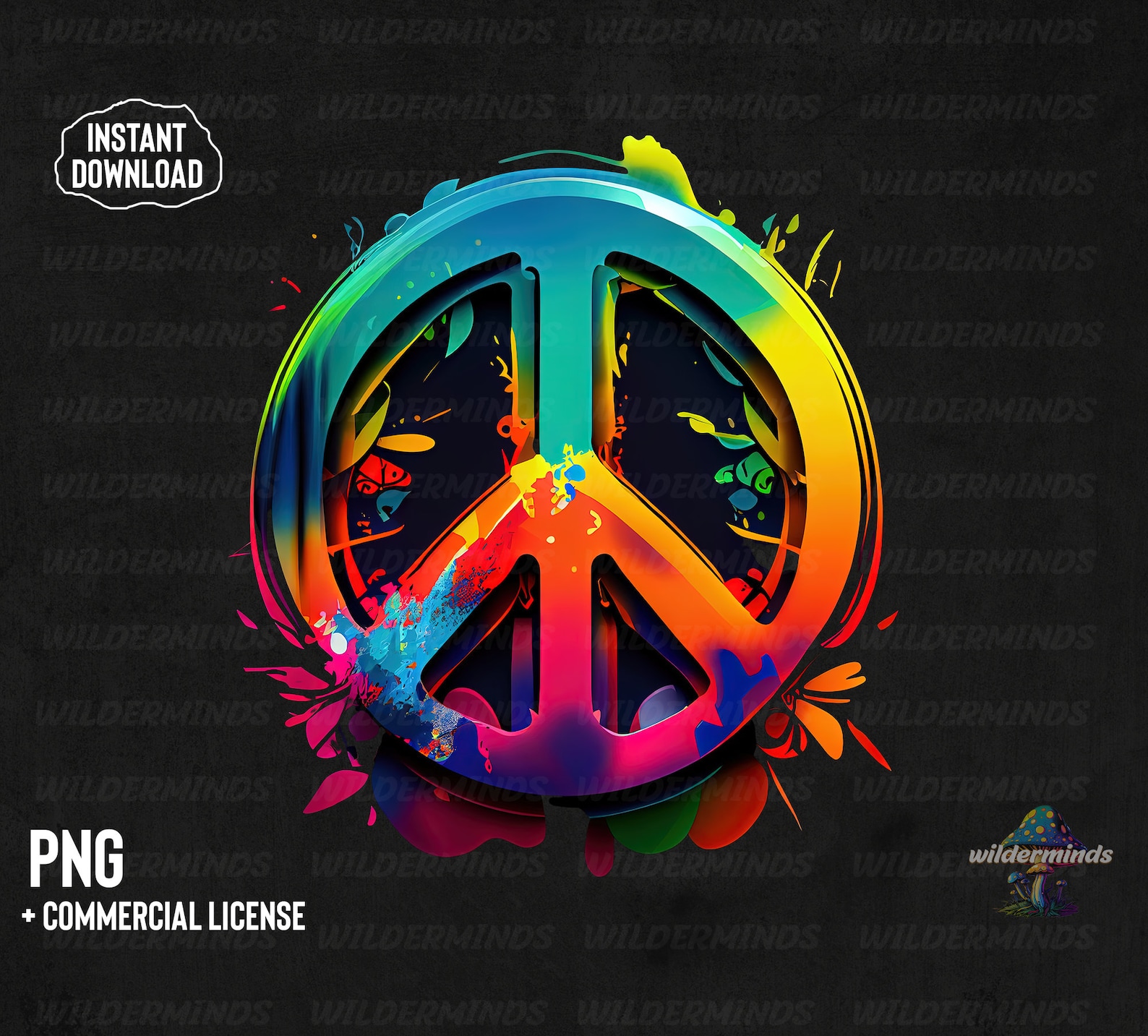Peace Sign Design With Transparent Background for Printing on T-shirts ...